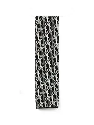 Dior 2010s Monogram-pattern Scarf - Black