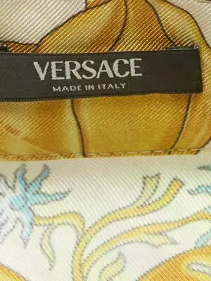 Versace Underwater Barocco Knotted Cropped Shirt