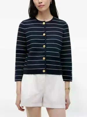 Tommy Hilfiger Horizontal-stripe Button-up Cardigan