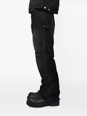 FILTH Distressed Panelled Flared Jeans