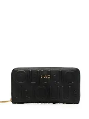 Liu Jo Logo-embossed Zip-around Wallet - Black