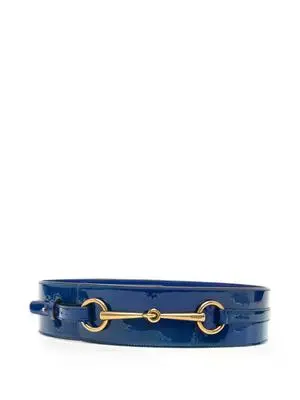 Gucci 2000s Horsebit-detail Belt - Blue