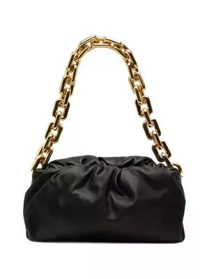 Bottega Veneta 2012-2026 Lambskin Chain Pouch Shoulder Bag - Black