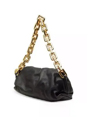 Bottega Veneta Lambskin Chain Pouch Shoulder Bag - Black