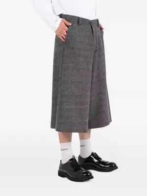 SOCIETE ANONYME Wide Leg Horizontal Stripe Wool Shorts