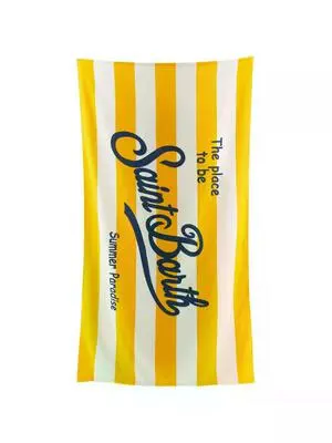 MC2 SAINT BARTH Logo-print Beach Towel - Yellow