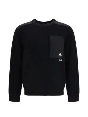 Moose Knuckles Logo-plaque Chest-pocket Sweater