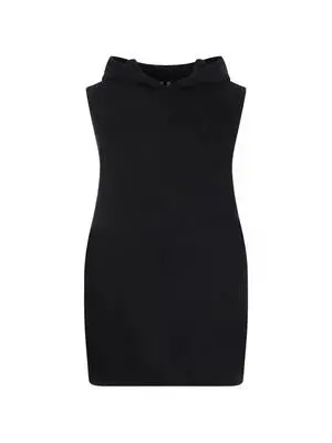 Rick Owens Sleeveless Hooded Sweater - Black