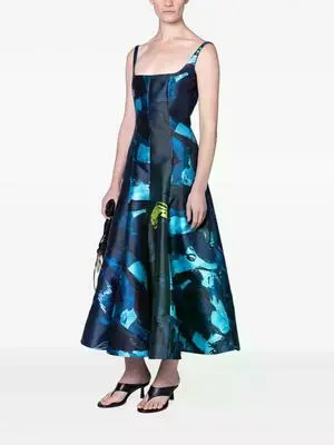 ROKSANDA Zelia Abstract-print Sleeveless Midi Dress