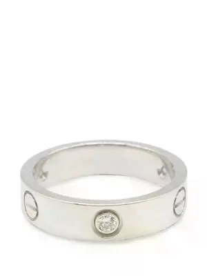 Cartier 18k White Gold Diamond Love Motif Ring