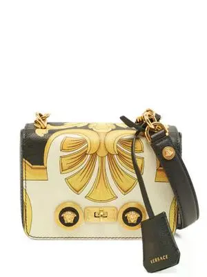 Versace Icon Medusa Baroque-print Mini Crossbody Bag - Black