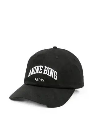 ANINE BING Logo-embroidered Baseball Cap - Black