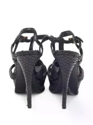 Saint Laurent Tribute Python-embossed Sandals