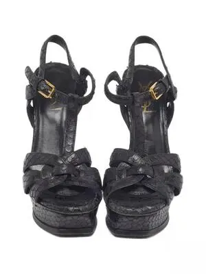 Saint Laurent Tribute Python-embossed Sandals