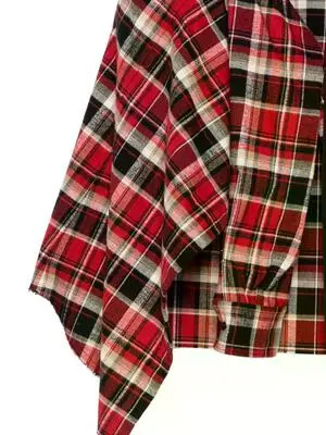 ANN DEMEULEMEESTER Check-pattern Asymmetric Shirt