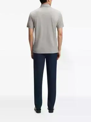 BOSS Pallas Polo Shirt In Cotton-piqué With Embroidered Logo - Grey