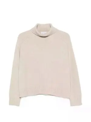 BEYOU Ribbed Knit Turtleneck Sweater - Neutrals