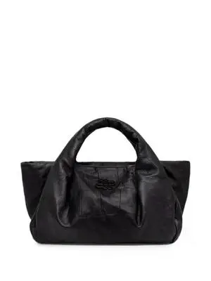 Munthe Croc-effect Padded Tote Bag - Black
