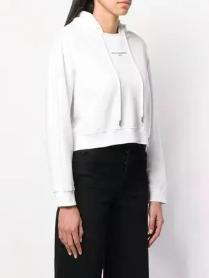 Stella McCartney Cropped Logo Print Hoodie