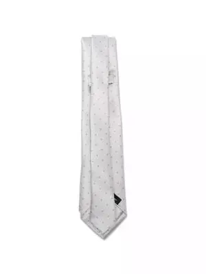 SAPIO Polka-dot Herringbone Pattern Tie - Grey