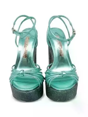 SOPHIA WEBSTER Metallic Knot Detail Platform Sandals