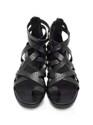 Balmain Logo-embossed Flat Sandals