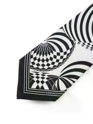 Versace Printed Silk Twill Tie