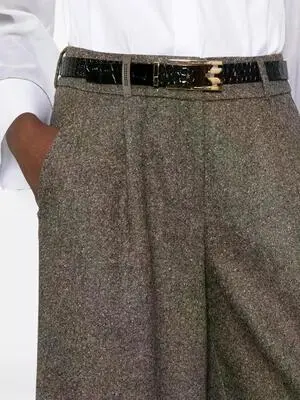 Peserico Pleated Front Cropped Tailored Trousers