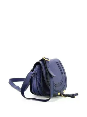 Chloé Marcie Leather Small Crossbody Bag - Blue