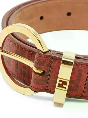 Fendi 2012 Zucca Motif Leather Belt