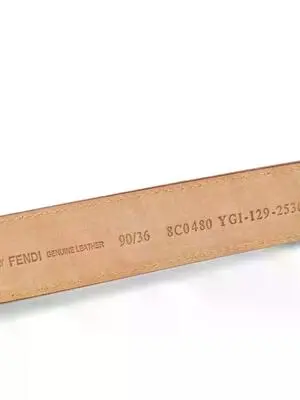 Fendi 2012 Zucca Motif Leather Belt