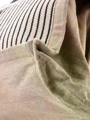 Saint Laurent Rive Gauche Shopper Striped Canvas Large Tote Bag