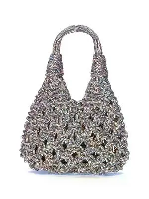 HIBOURAMA Mini Vannifique Crystal-embellished Tote Bag - Silver