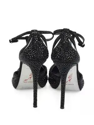 Rene Caovilla Crystal-embellished T-strap Pumps