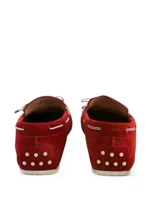 TOD'S Suede Gommino Loafers - Red