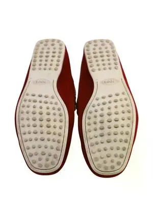 TOD'S Suede Gommino Loafers - Red
