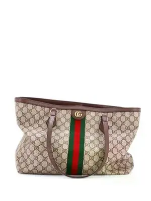 Gucci Ophidia Shopping Gg Coated Canvas Medium Tote Bag - Brown