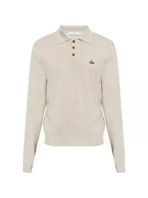 VIVIENNE WESTWOOD Wool Polo Mark - Neutrals
