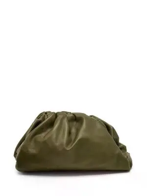 Bottega Veneta The Pouch Gathered Clutch Bag - Green