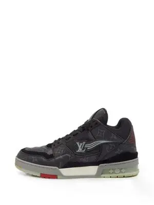 LOUIS VUITTON Logo Monogram Eclipse Low-top Sneakers - Black