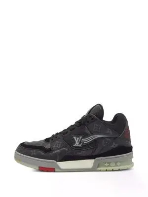 LOUIS VUITTON Logo Monogram Eclipse Low-top Sneakers - Black