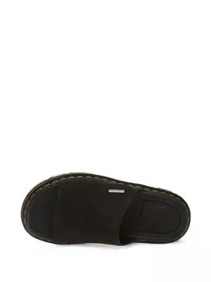 Dr. Martens Zebzag Suede Touch-strap Slides - Black
