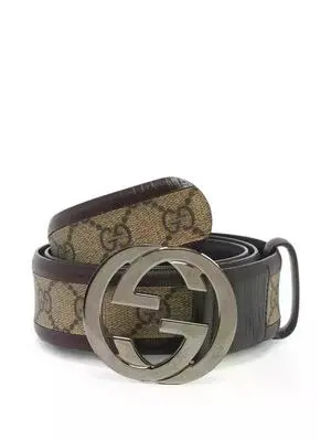 Gucci Interlocking G Buckle Belt - Brown