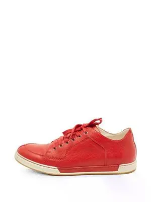 Dior Leather Lace-up Low-top Sneakers - Red