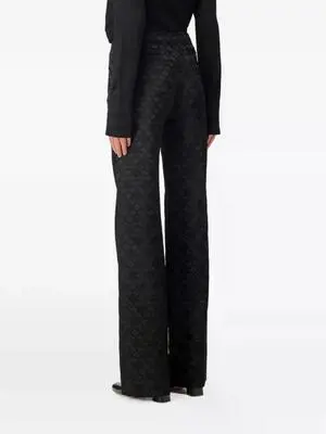 Alberta Ferretti Jacquard-pattern Straight-leg Trousers