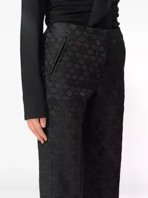 Alberta Ferretti Jacquard-pattern Straight-leg Trousers