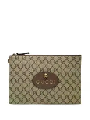 Gucci 2000-2015 Gg Supreme Neo Vintage Clutch Bag - Neutrals
