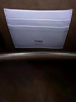 Fendi Calfskin Flat Baguette Crossbody Bag