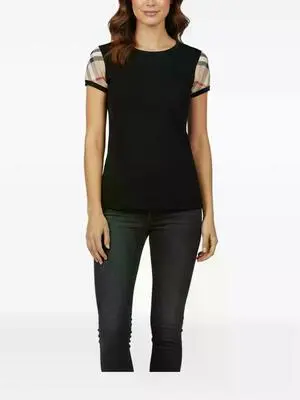 Burberry Check-panel Short Sleeve T-shirt