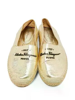 FERRAGAMO Susana Logo-embroidered Flat Espadrilles